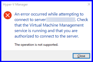 Remotely Managing Hyper-V Server in a Workgroup or non-domain - Timothy ...